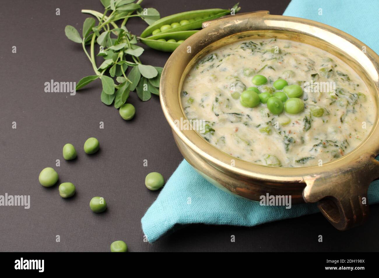 Methi Malai Mutter, Indian food, India Stock Photo - Alamy