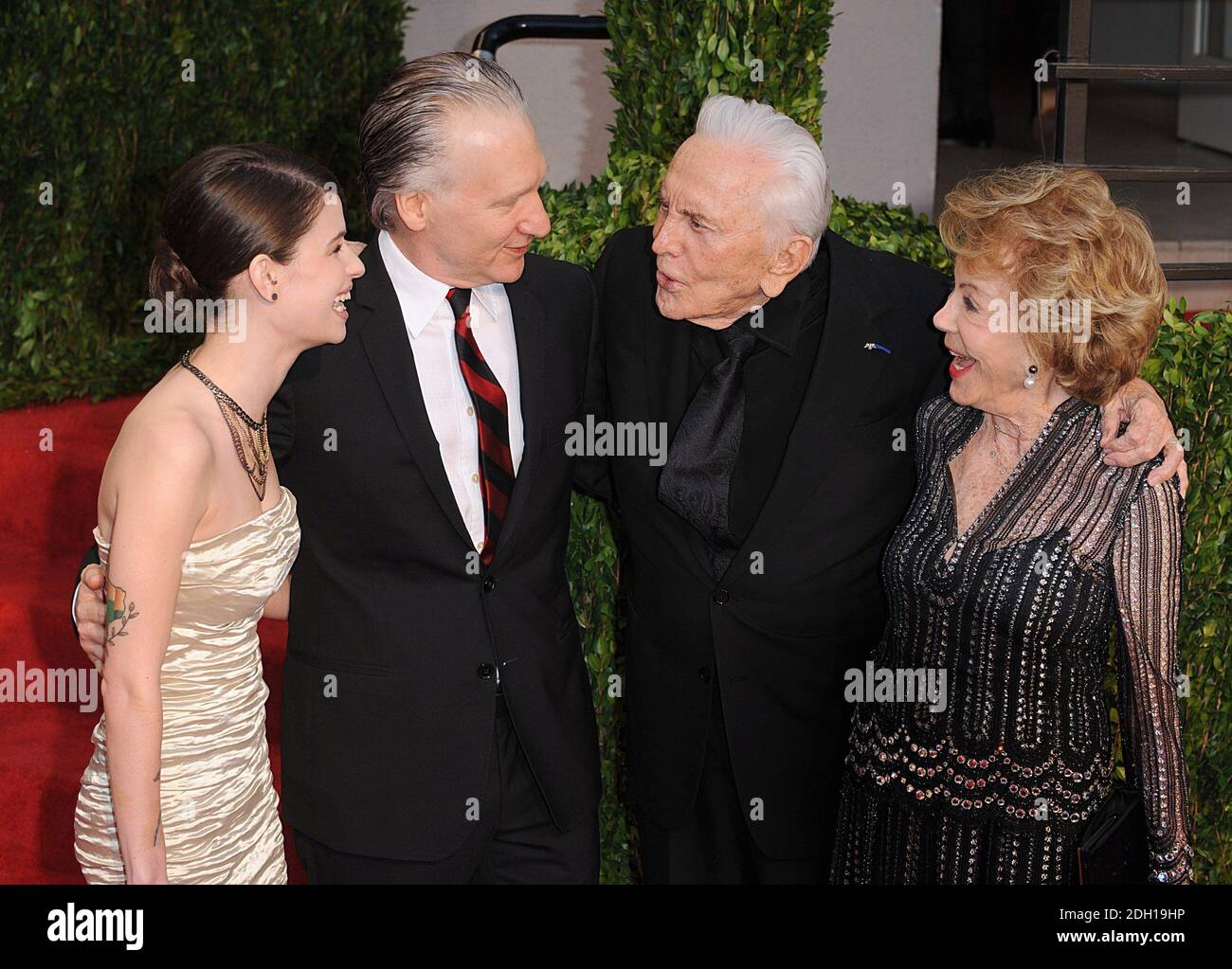 Cara Santa Maria and Bill Maher with Kirk Douglas and Anne Buydens ...