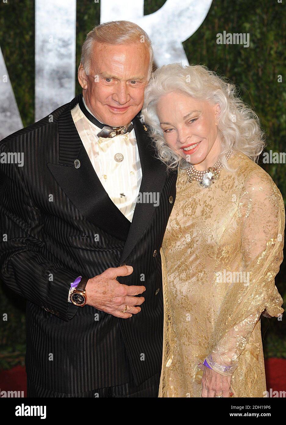 Buzz and Louis Aldrin and arriving at the Vanity Fair Oscar Viewing ...