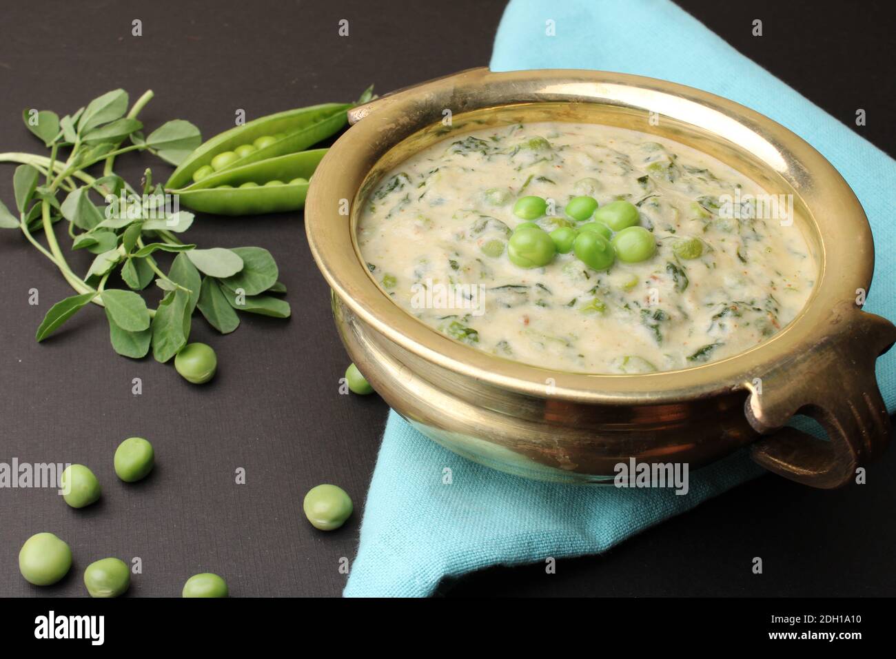 Methi Malai Mutter, Indian food, India Stock Photo - Alamy
