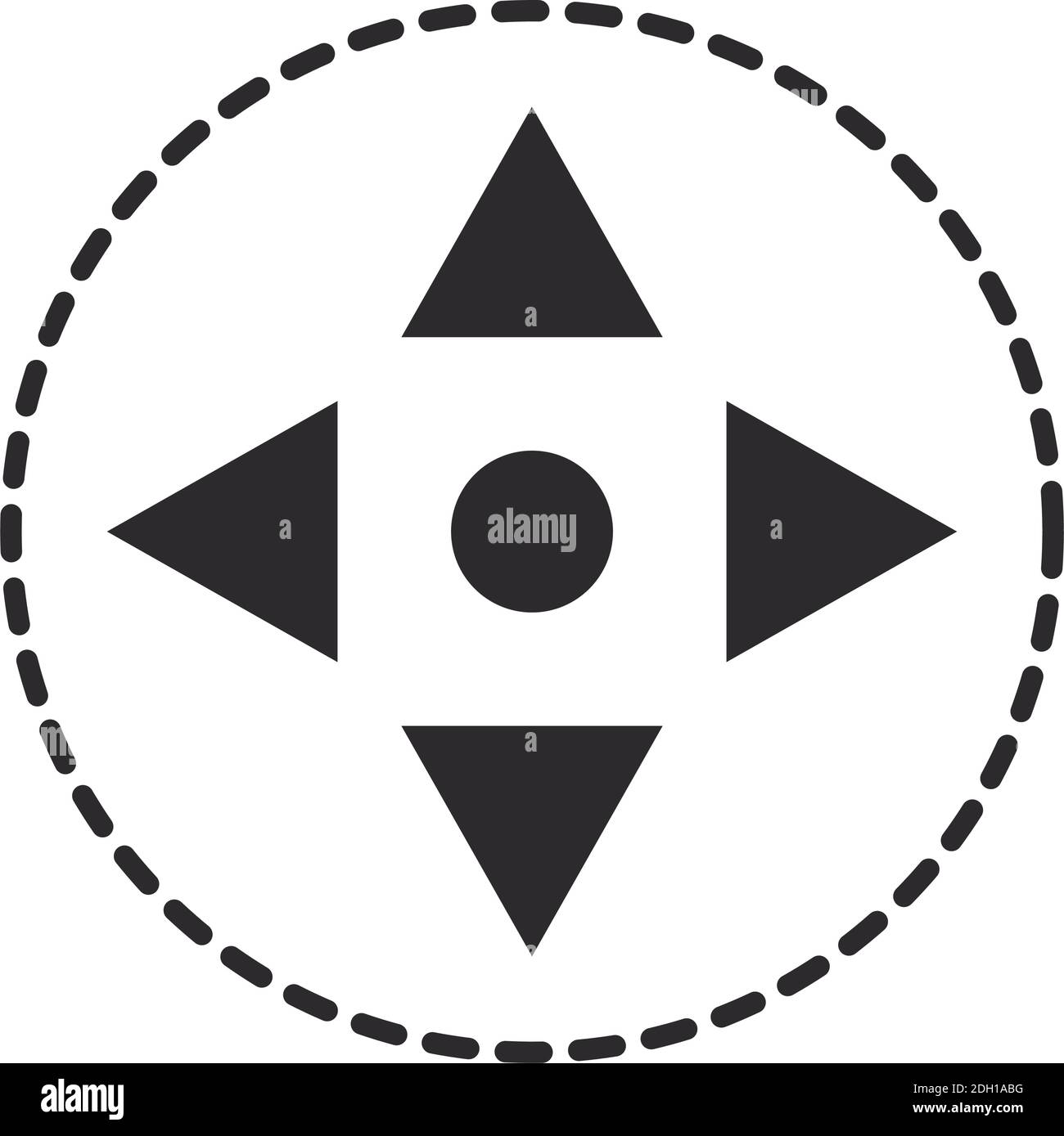 augmented reality arrows control 360 vector illustration silhouette ...