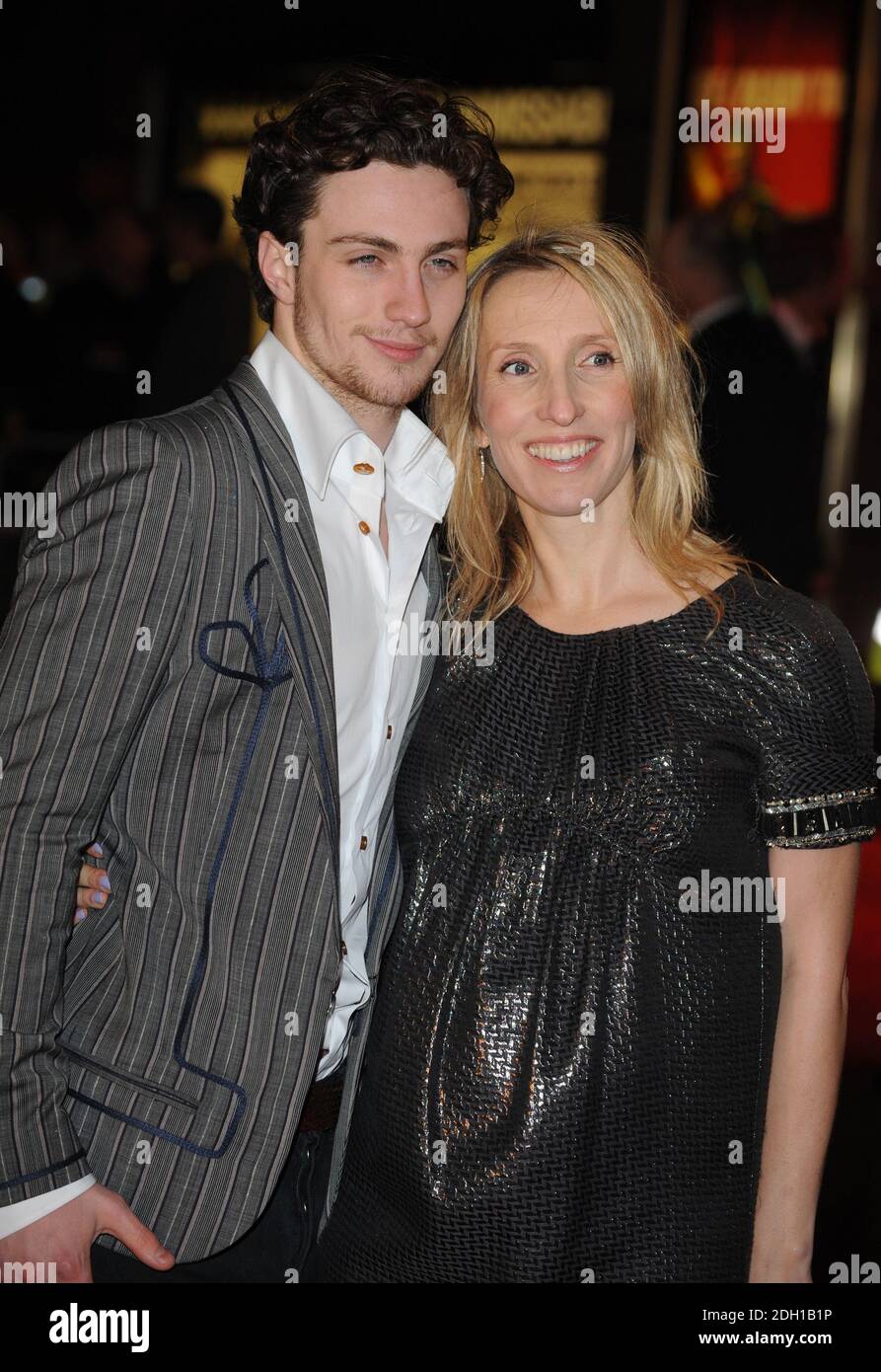 Aaron Taylor-Johnson and Sam Taylor Wood arriving at the Kick Ass ...