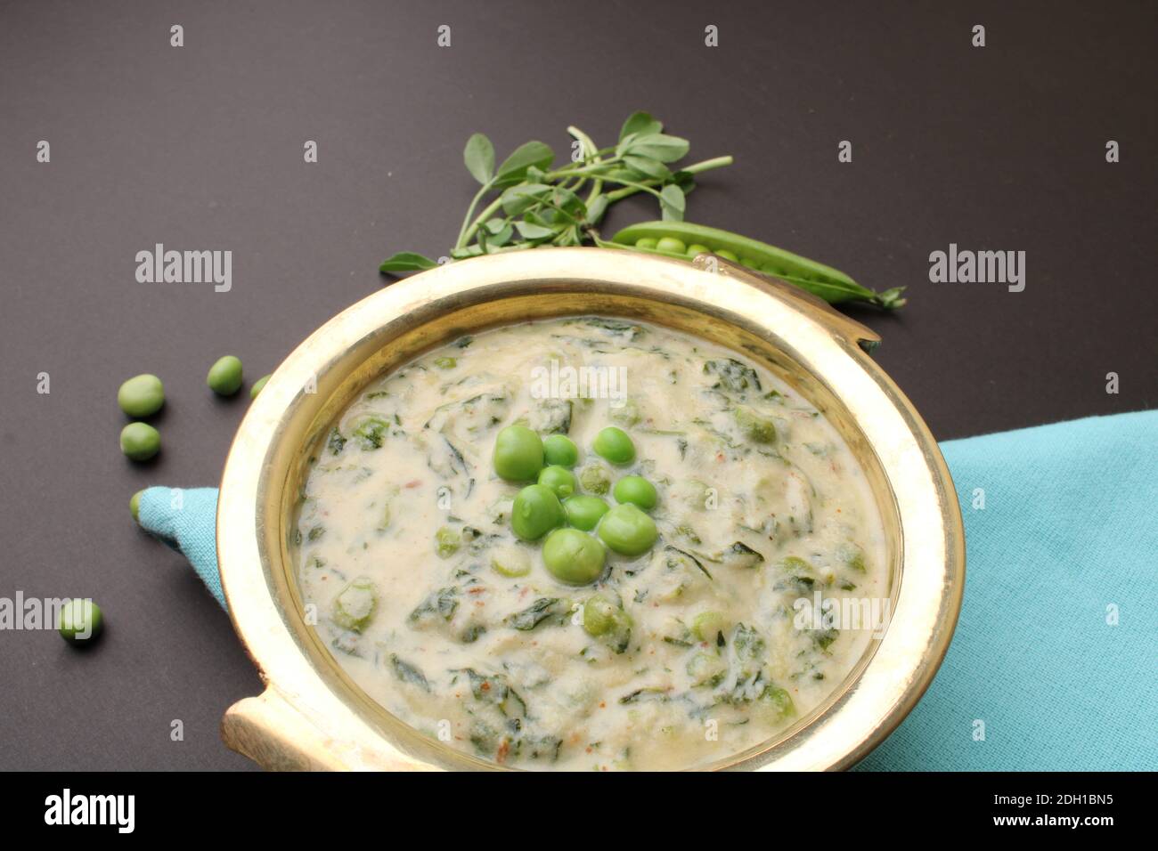 Methi Malai Mutter, Indian food, India Stock Photo - Alamy