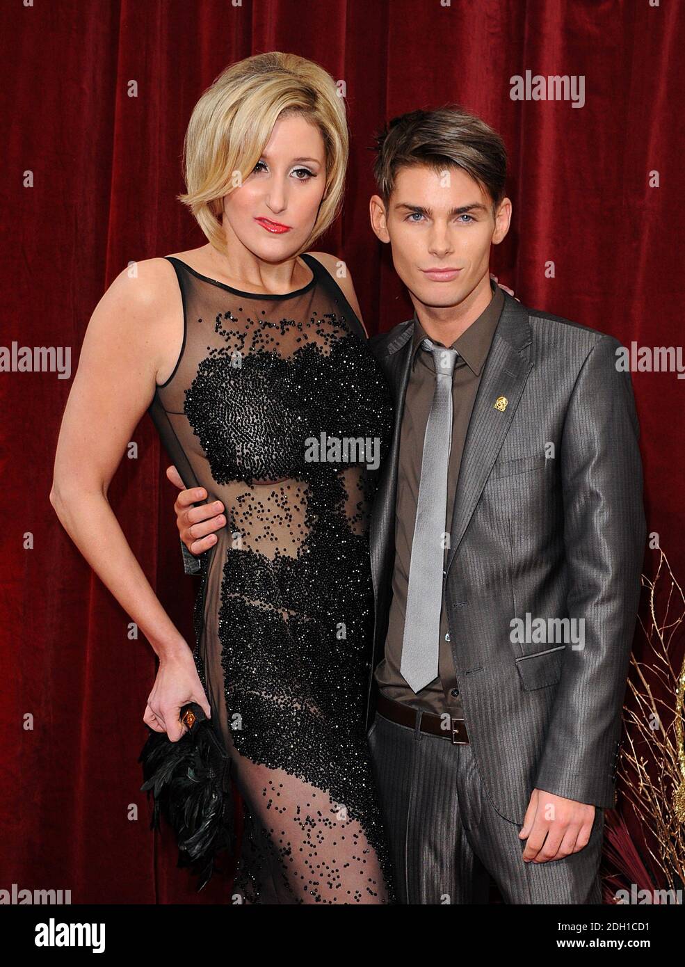 Bronagh Waugh and Kieron Richardson arriving for the 2010 British Soap ...