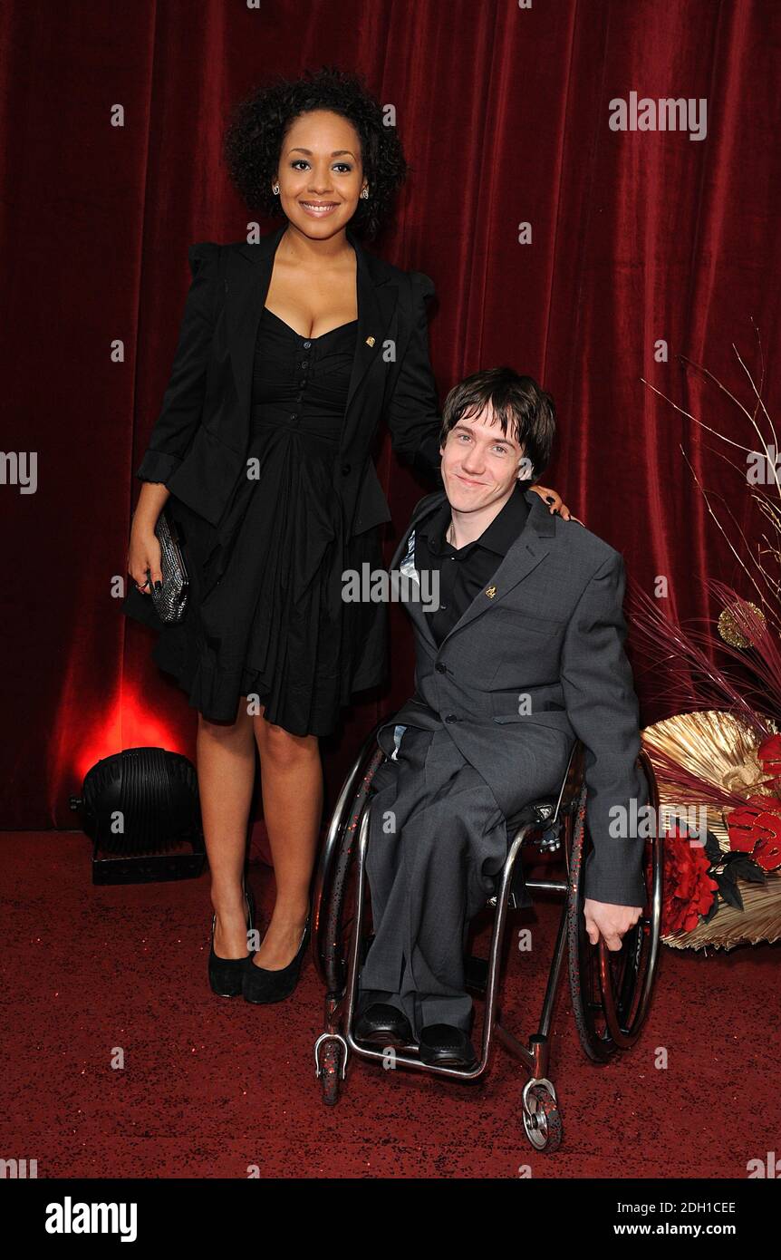 David Proud and Belinda Owusu arriving for the 2010 British Soap Awards ...