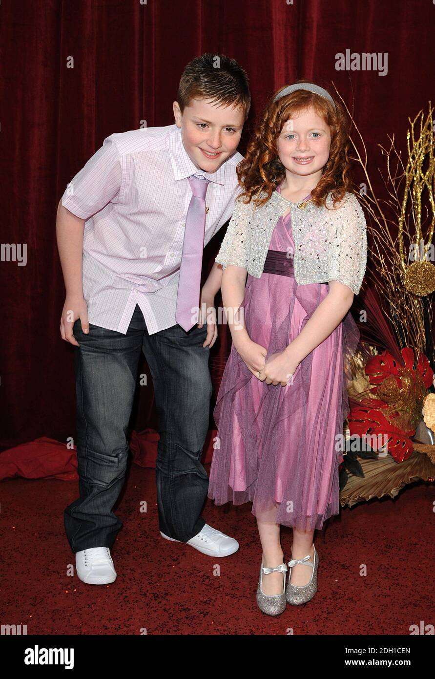 Maisie Smith and James Forde arriving for the 2010 British Soap Awards ...