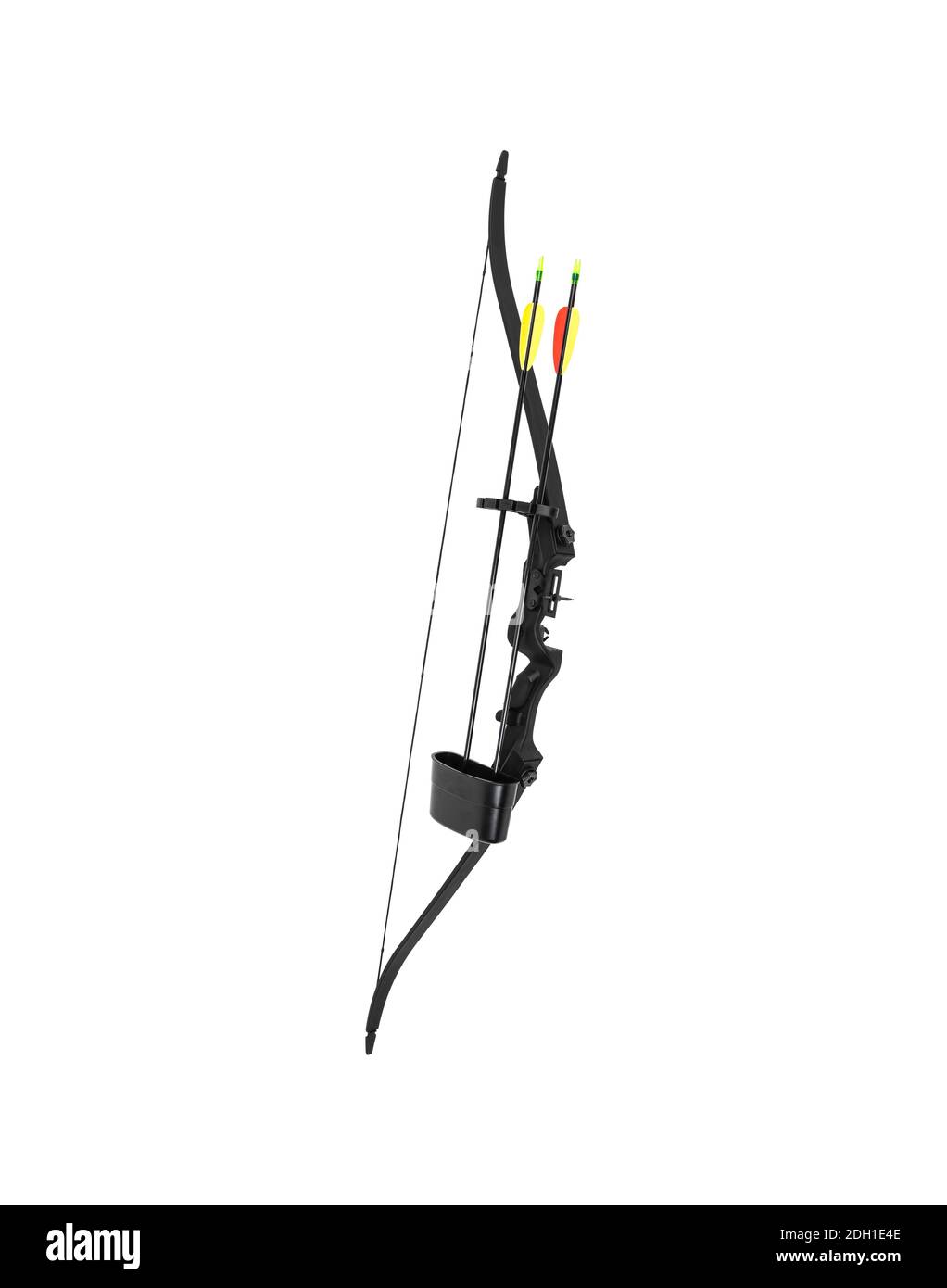 Modern black sports bow isolate on a white background Stock Photo - Alamy