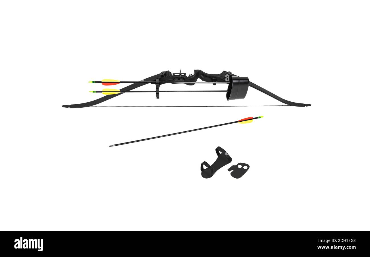 Modern black sports bow isolate on a white background Stock Photo - Alamy