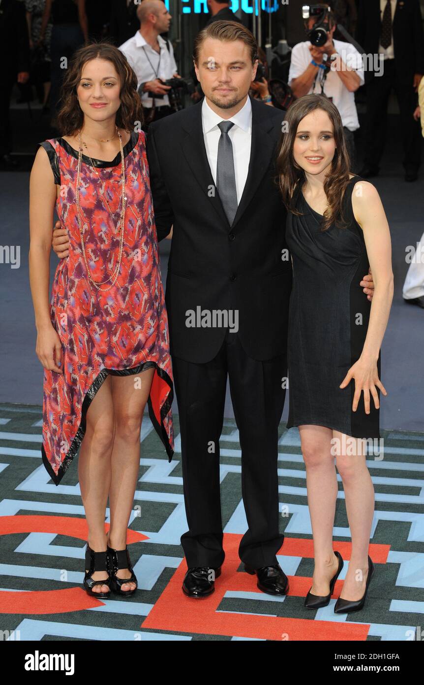 Marion Cotillard, Ellen Page and Leonardo DiCaprio arriving at the ...