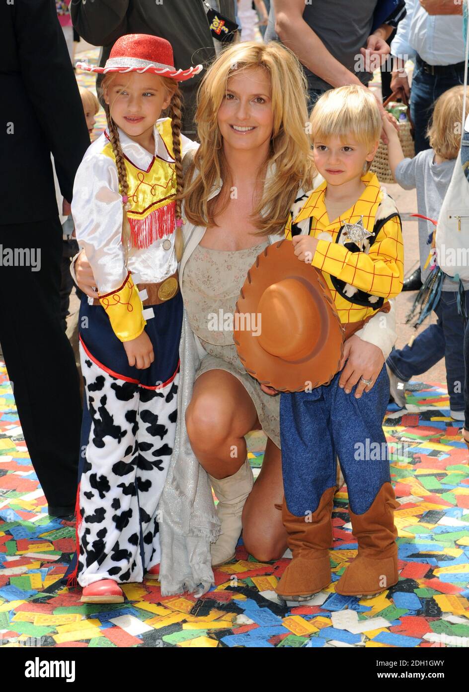 Penny Lancaster and children at the Toy Story 3D UK Premiere, Empire ...
