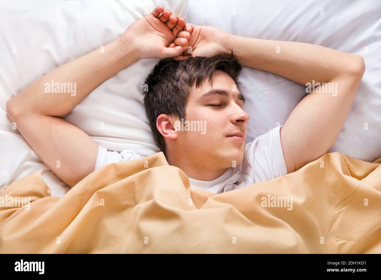 Guy in sleeping sofa hi-res stock photography and images - Alamy