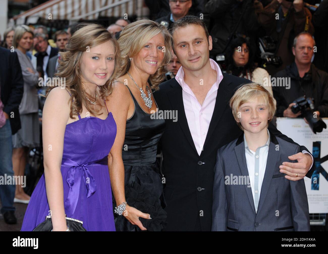 Kevin Lewis and family arriving for the world premiere of The Kid ...