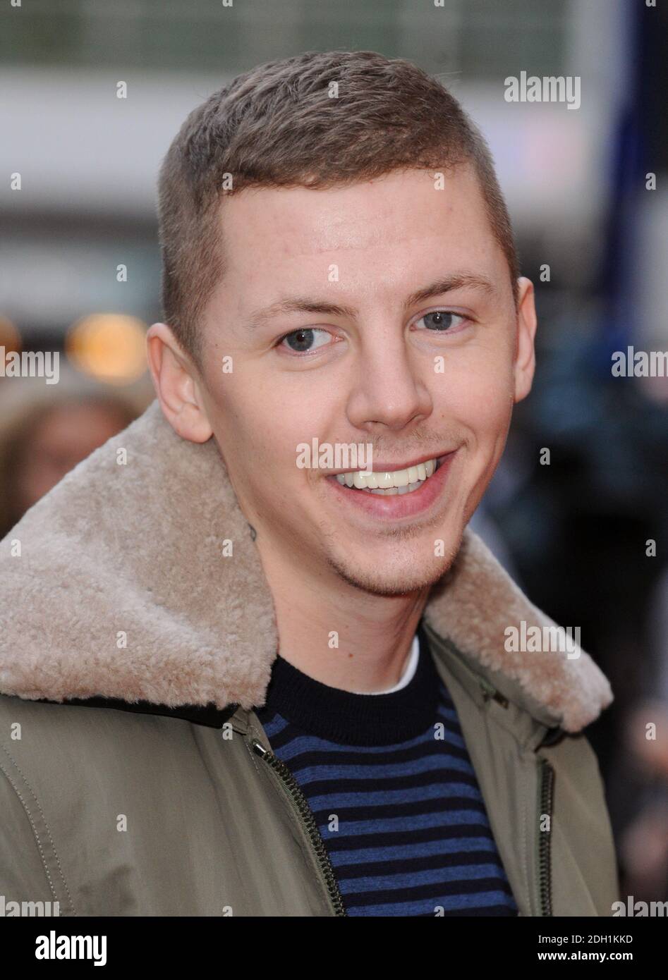 Professor Green arriving for the world premiere of The Kid, Odeon West ...