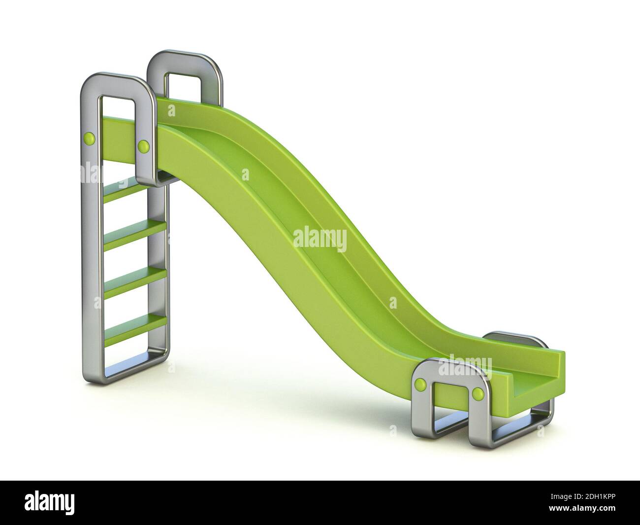 Green children slide 3D Stock Photo - Alamy
