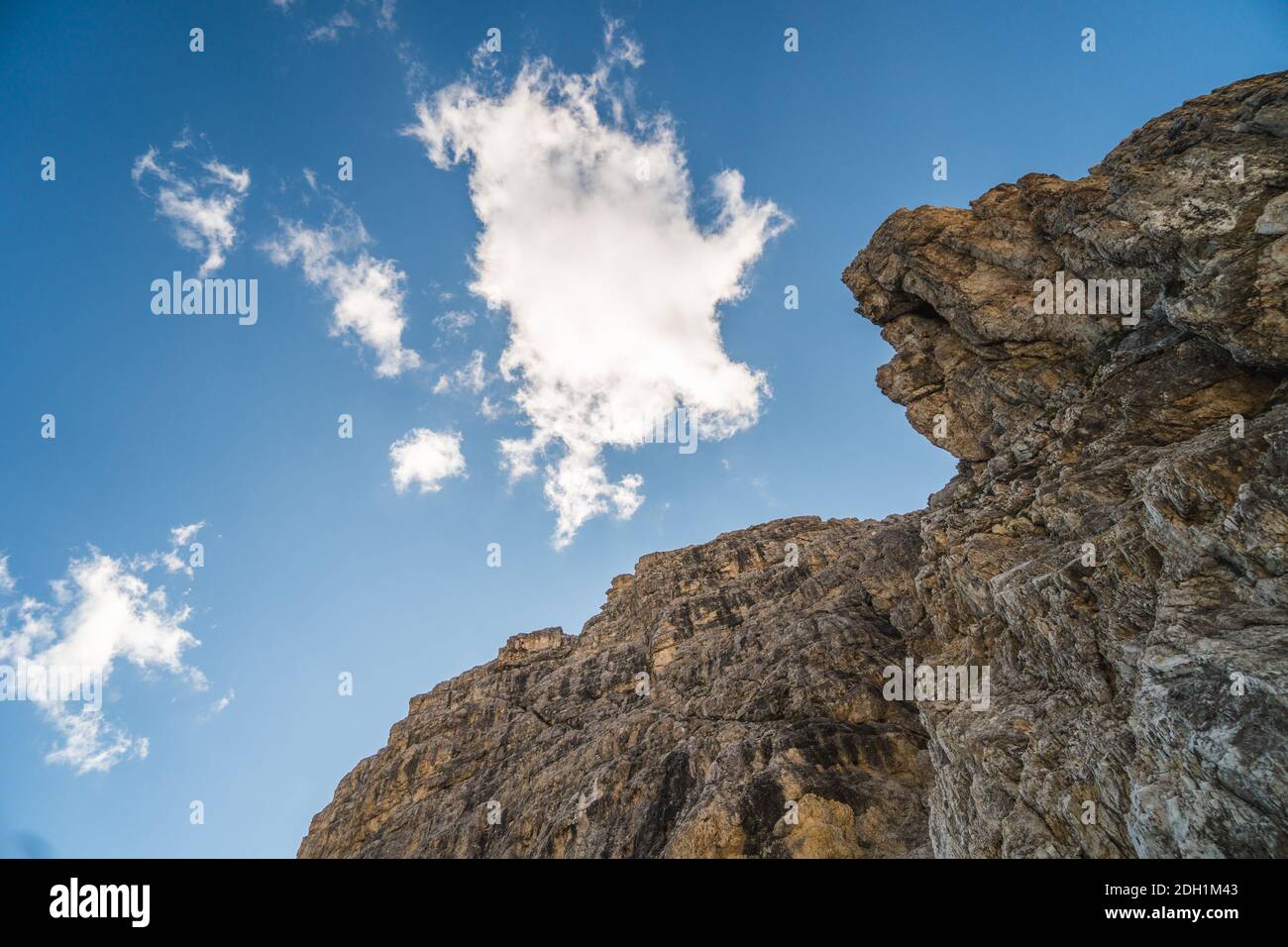 Beautiful rocky cliffs in the Dolomites, Italy, Europe. Famous ...