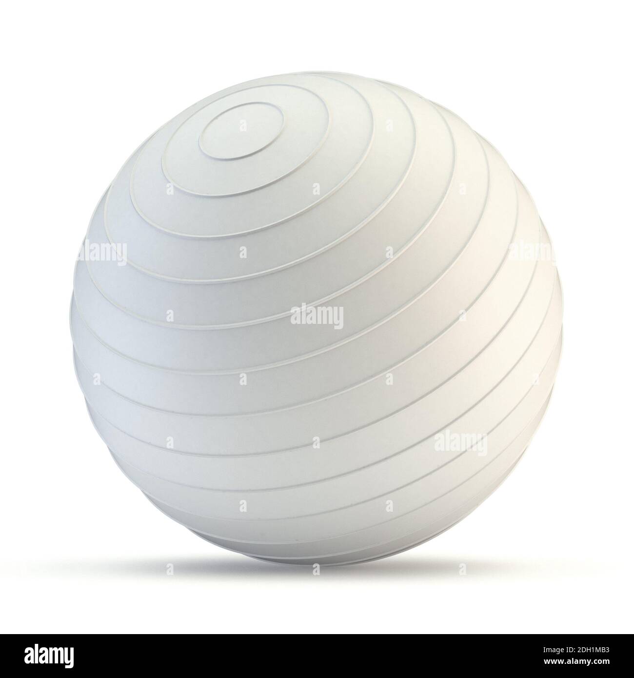 White fitness ball 3D Stock Photo - Alamy