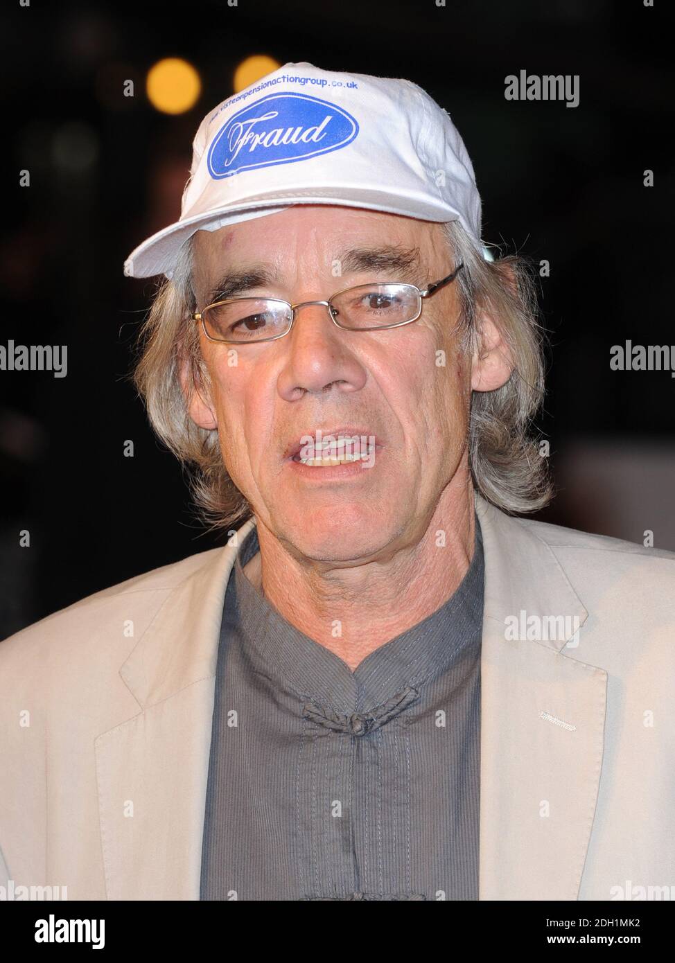 Roger Lloyd Pack and guest arriving at the World Premiere of Made In ...