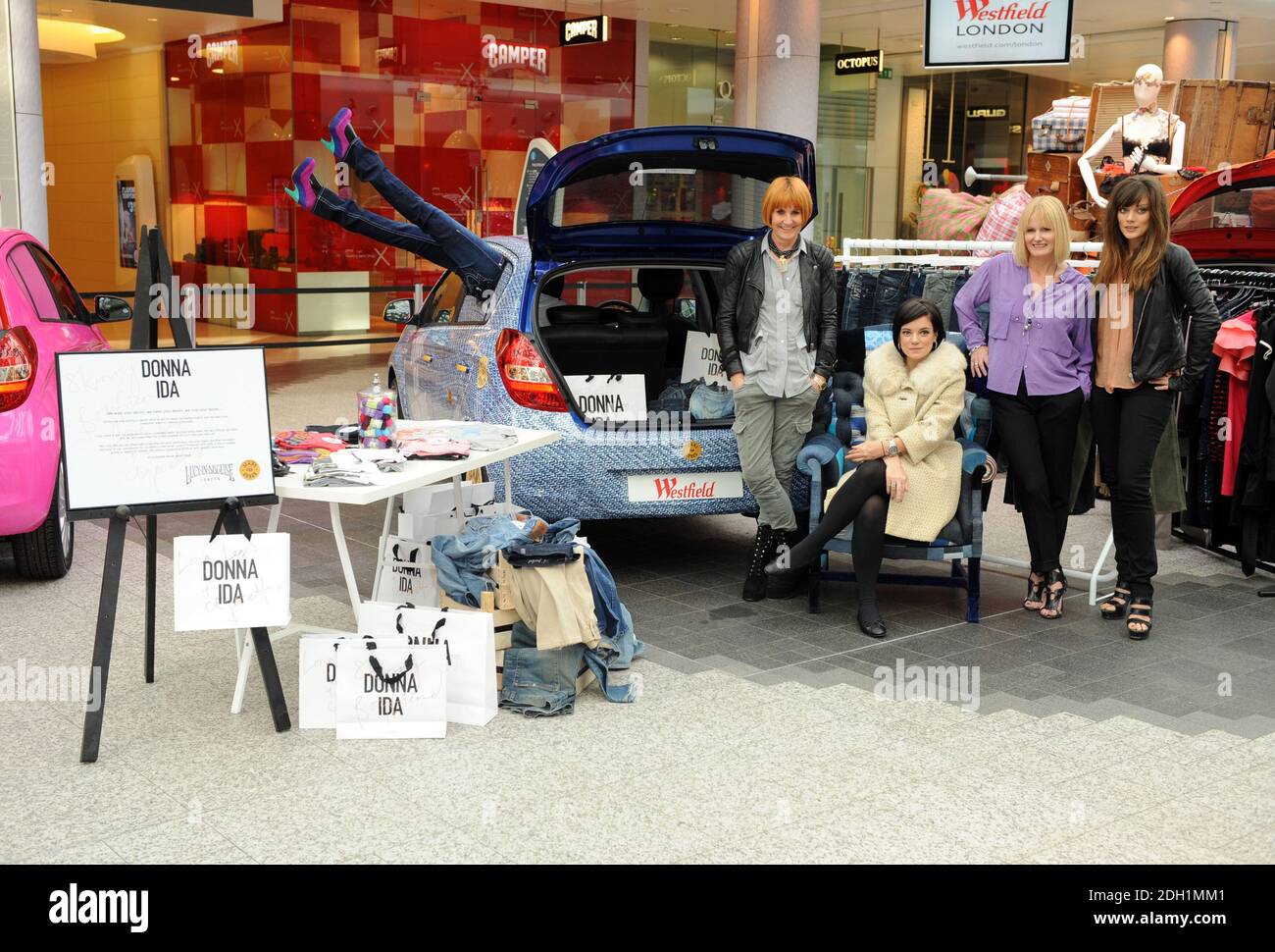 Lily Allen, Sarah Owen and Mary Portis at the Car Boot Fair, Westfield ...