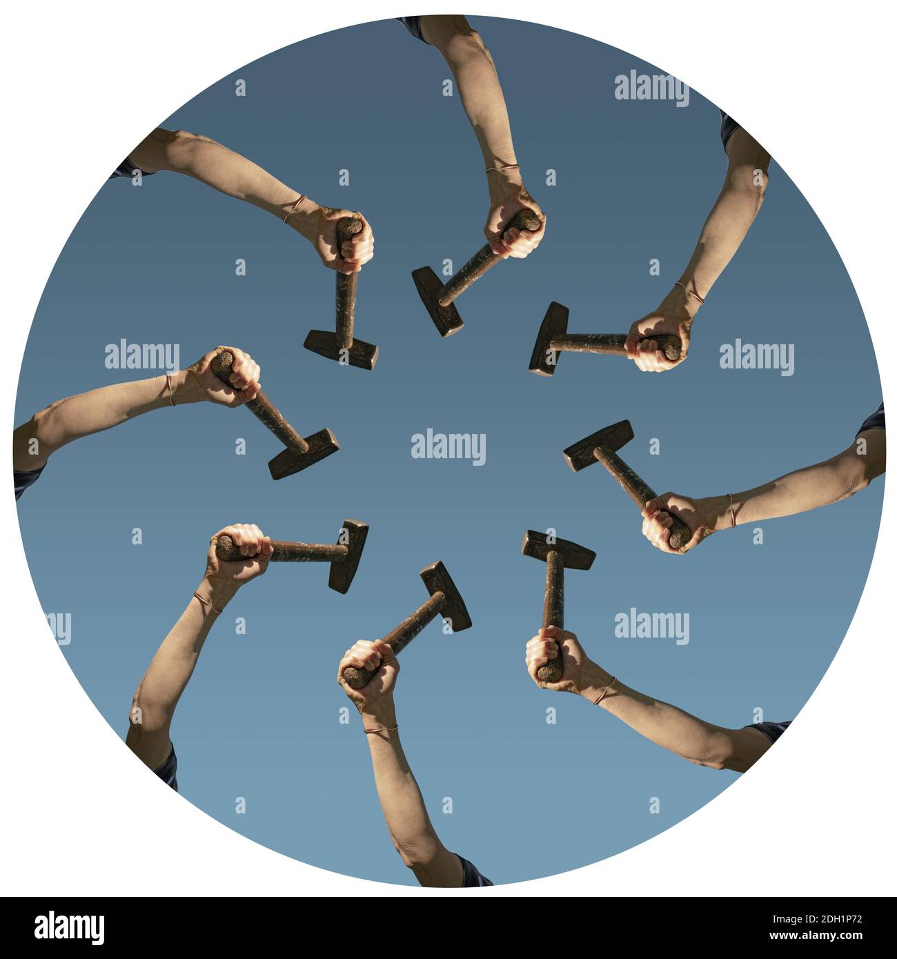 Teamwork art collage Stock Photo - Alamy