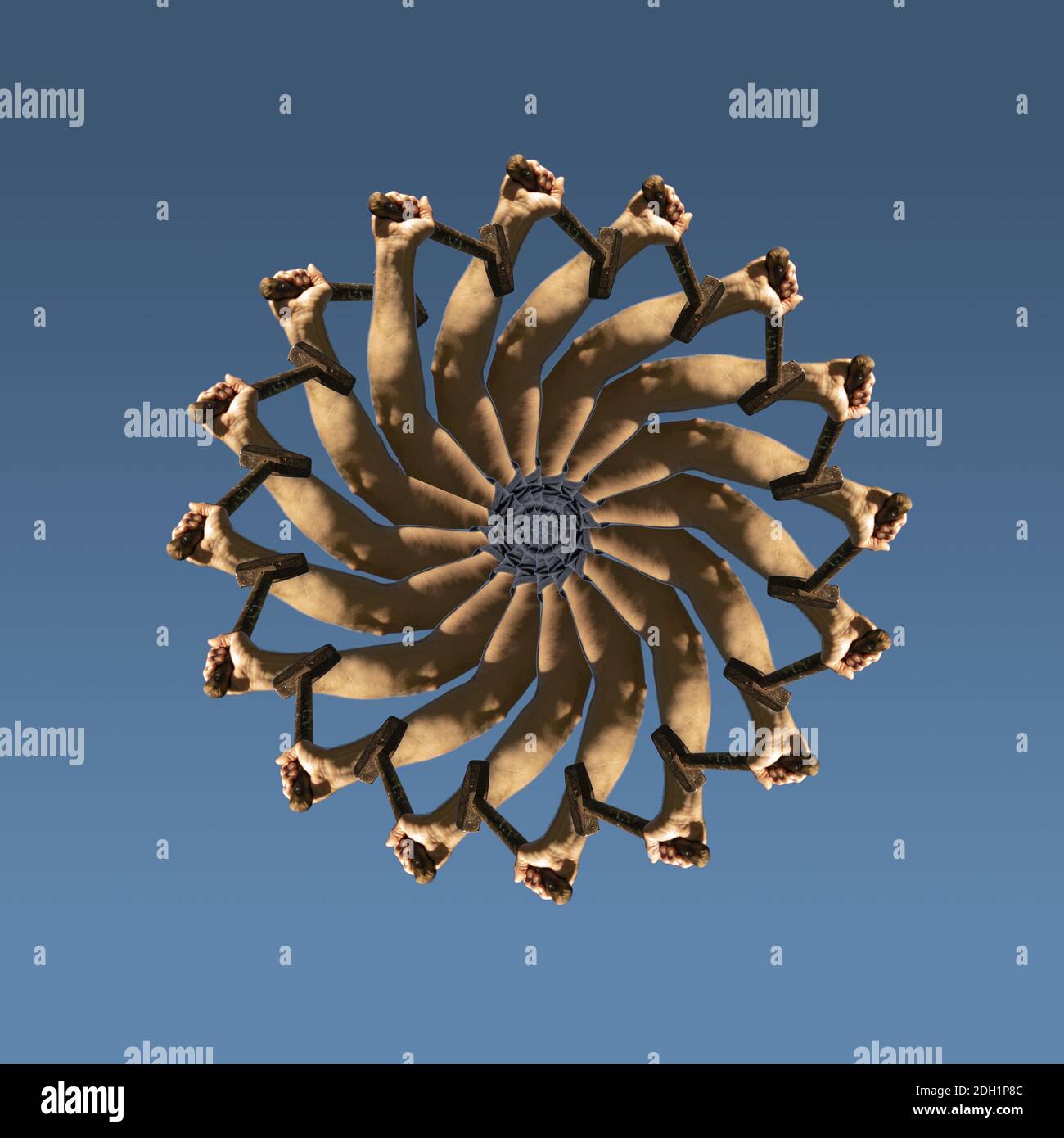 Teamwork art collage Stock Photo - Alamy