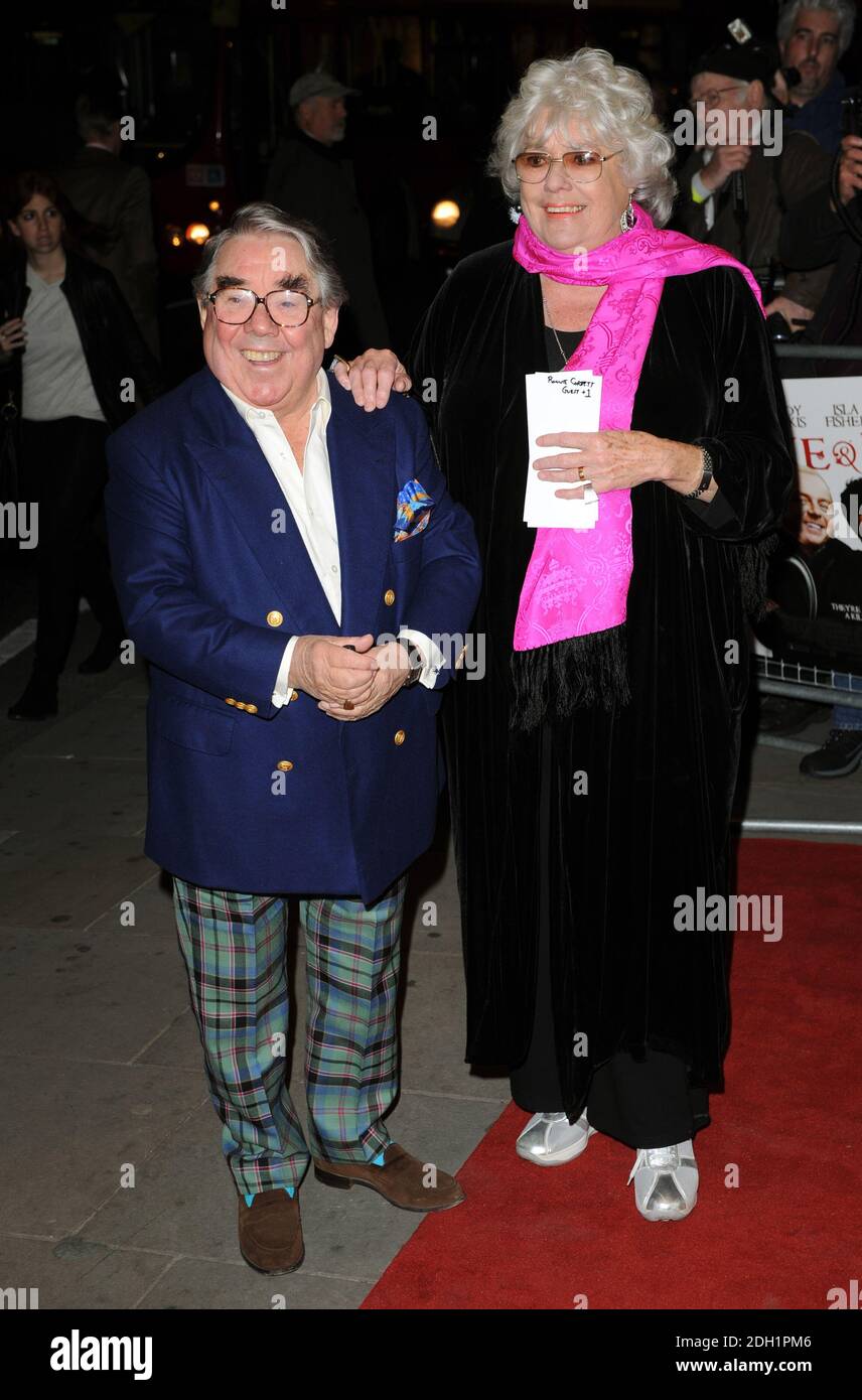 Ronnie Corbett and Wife Anne Hart arriving for the Burke and Hare ...