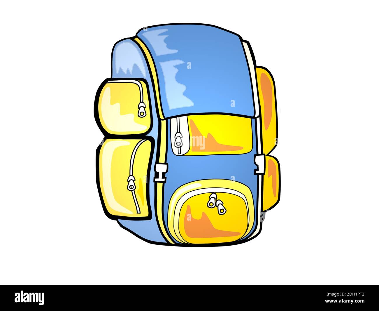 Very nice travel backpack on white background - 3d rendering Stock ...