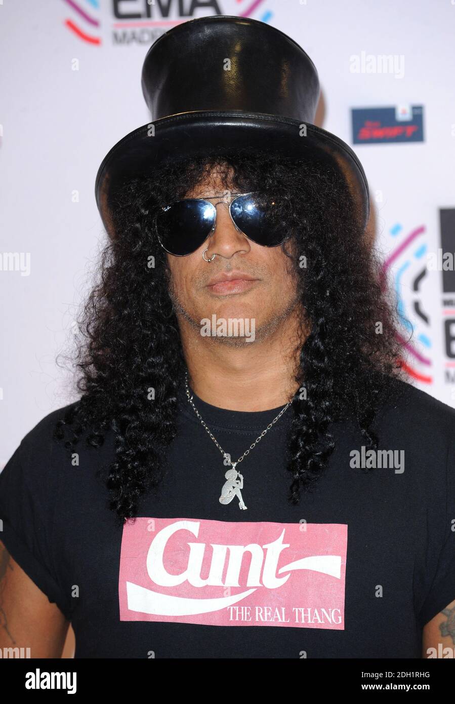 Slash backstage at the MTV European Music Awards 2010, Caja Magica ...