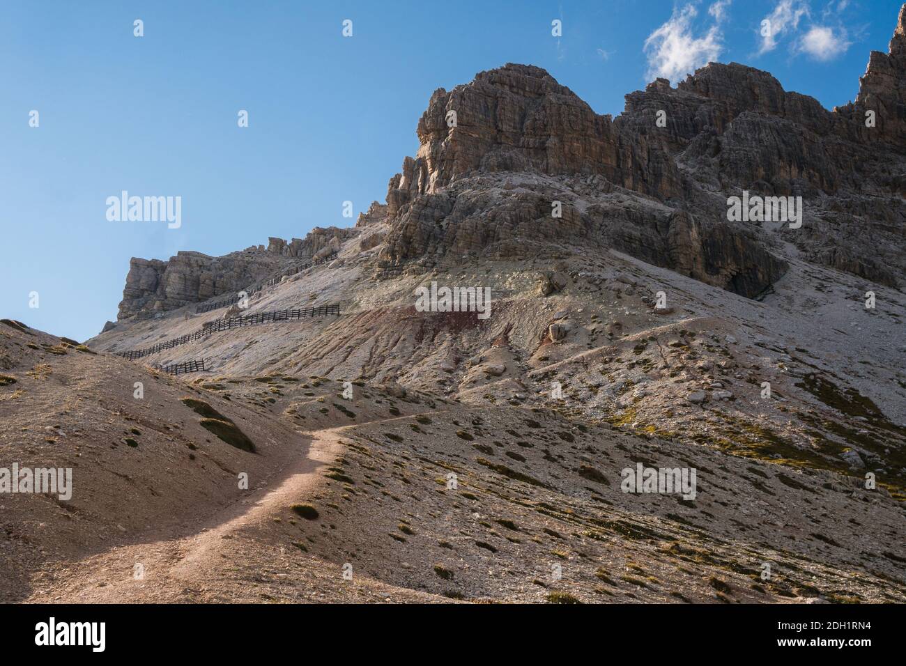 Beautiful rocky cliffs in the Dolomites, Italy, Europe. Famous ...