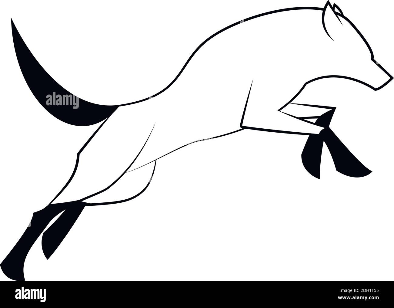 Vector - dog jump, isolated on white background. EPS 10 Stock Vector ...