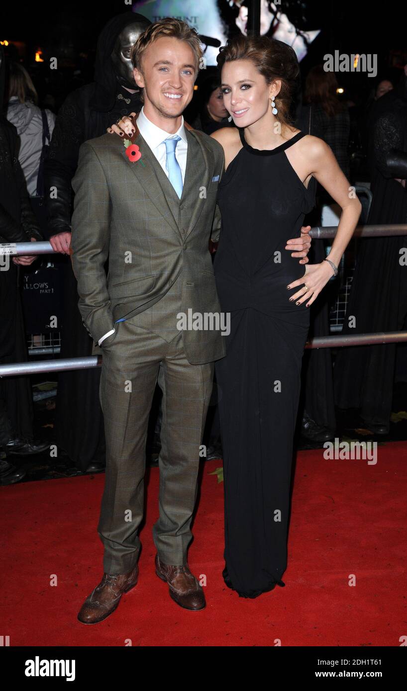 Tom Felton and girlfriend Jade Olivia arriving for the World Premiere ...