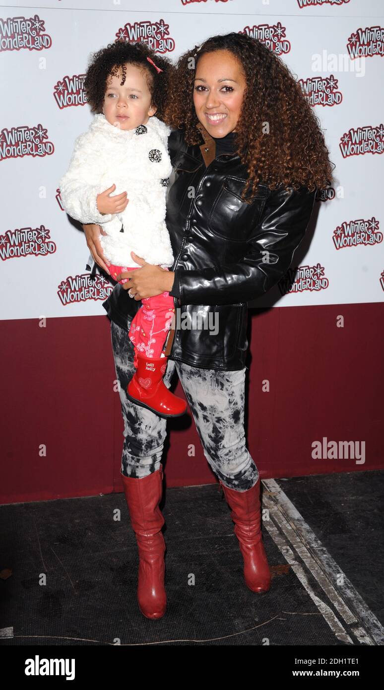 Danielle Brown and daughter at the Winter Wonderland in Hyde Park ...