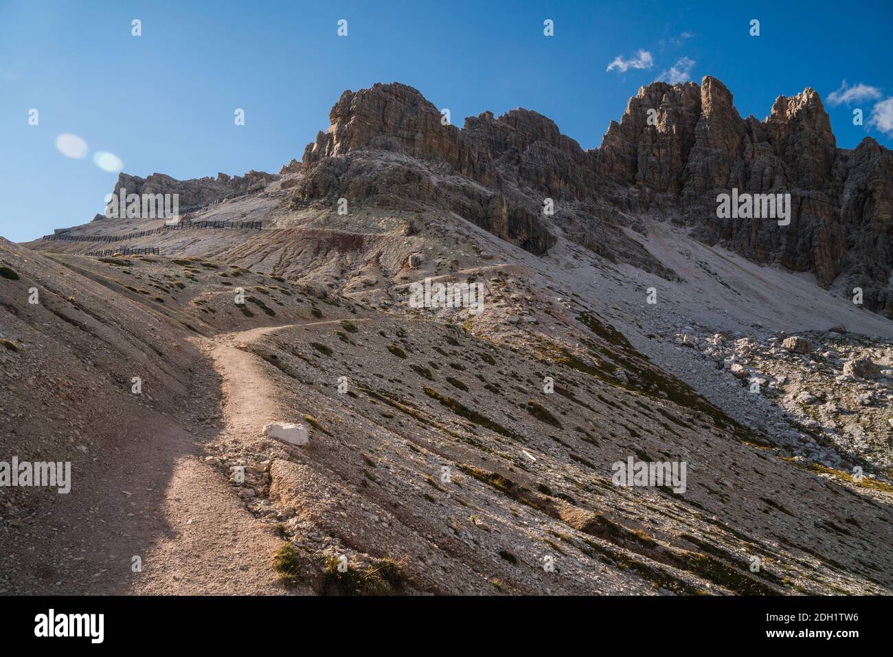 Beautiful rocky cliffs in the Dolomites, Italy, Europe. Famous ...