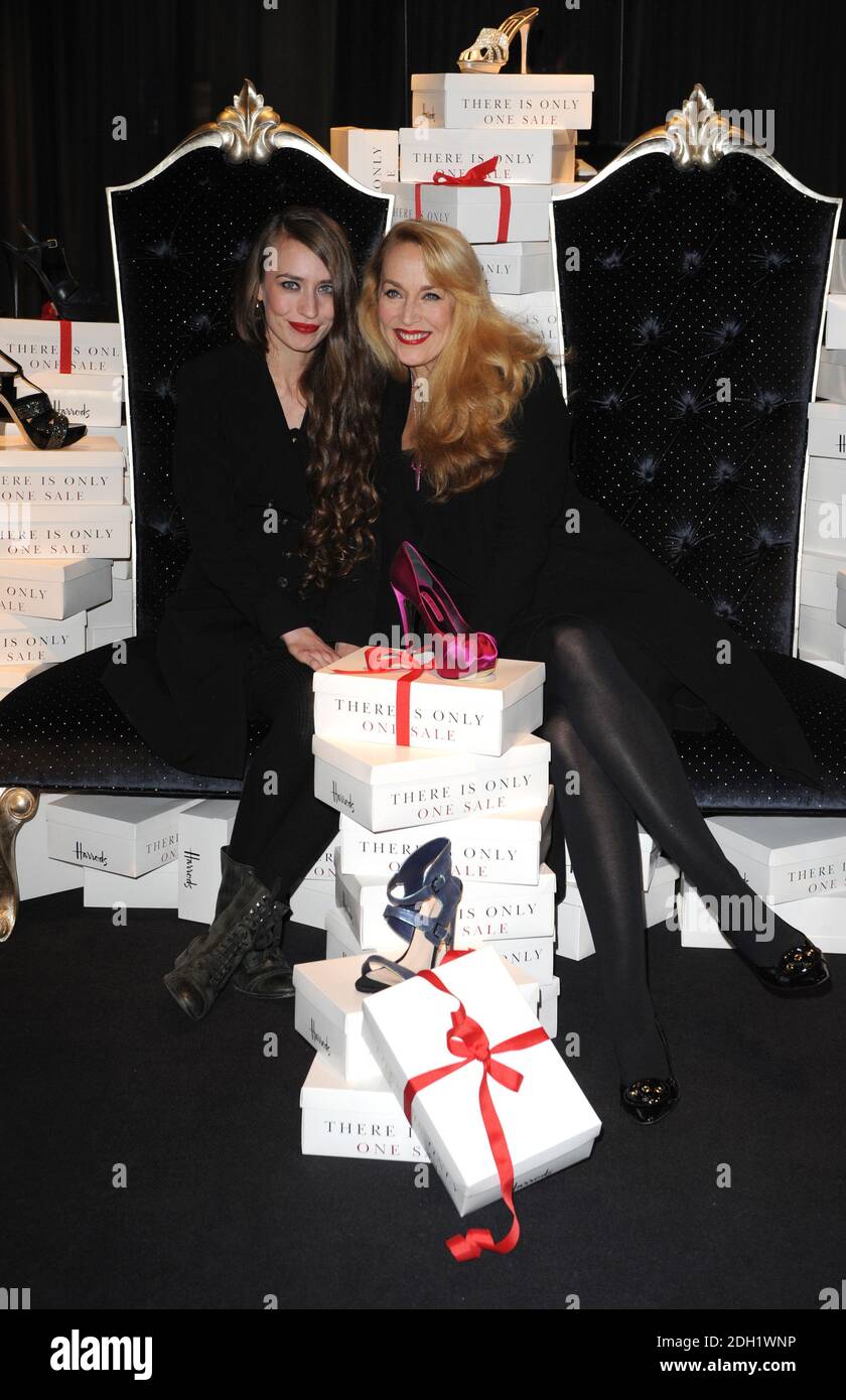 Jerry Hall and her daughter Elizabeth Jagger open the Harrods Winter ...