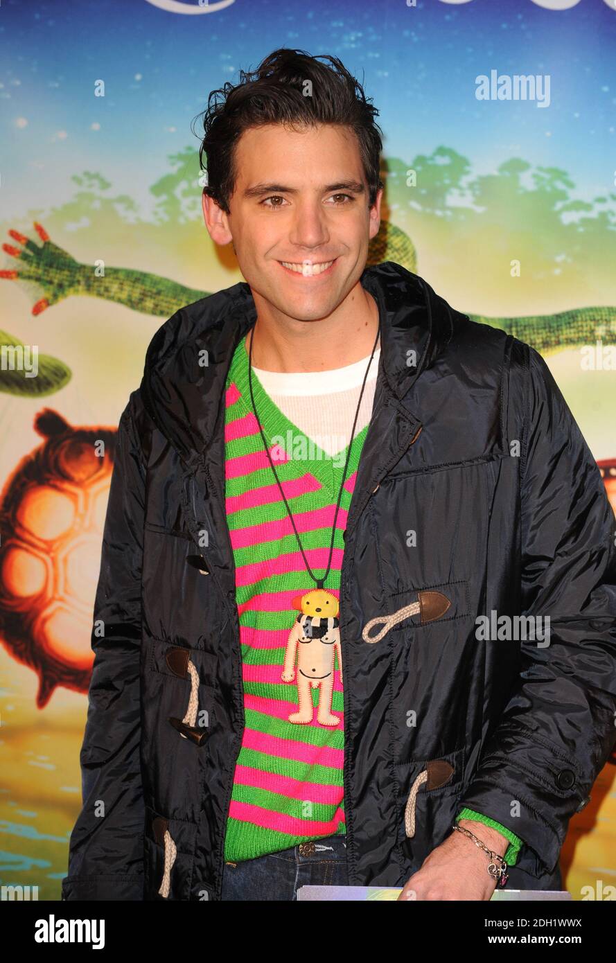 Mika arrives at the premiere of totem hi-res stock photography and ...