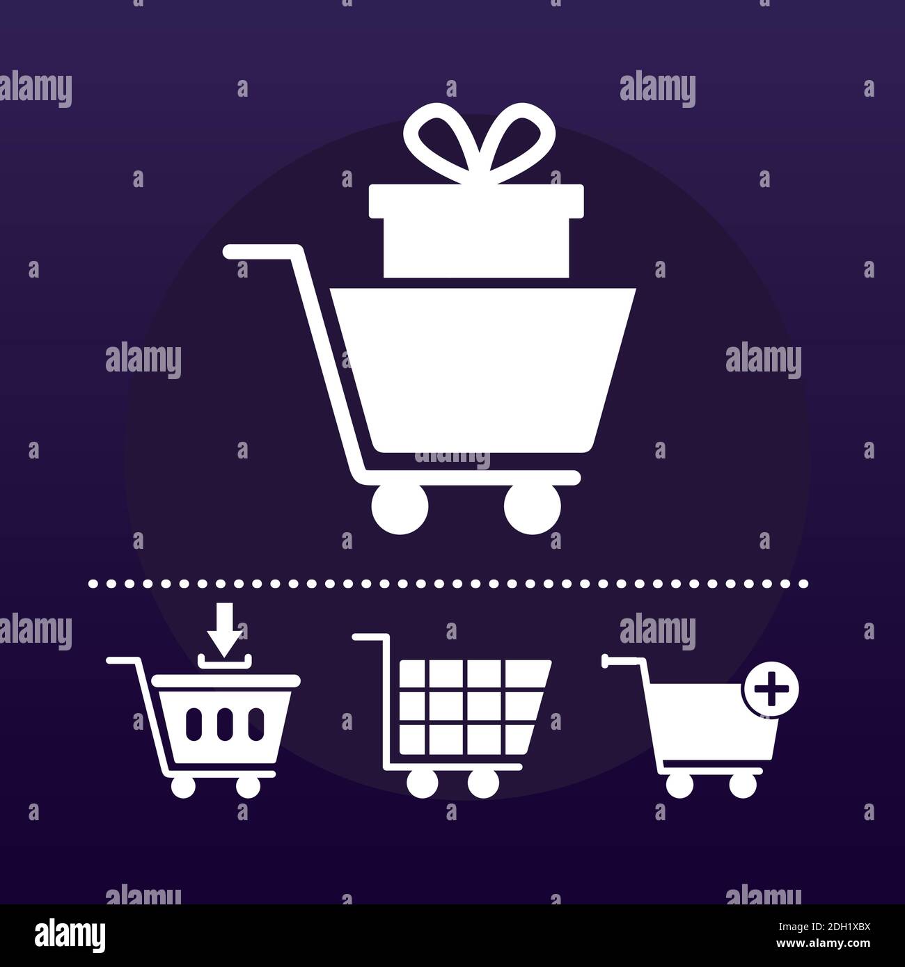 Four shopping carts Stock Vector Images - Alamy
