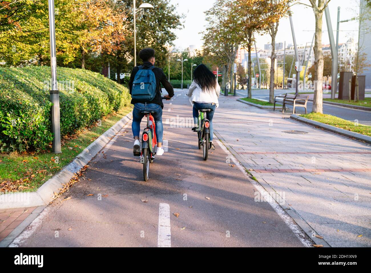 Couple with electric bicycles hi-res stock photography and images - Alamy
