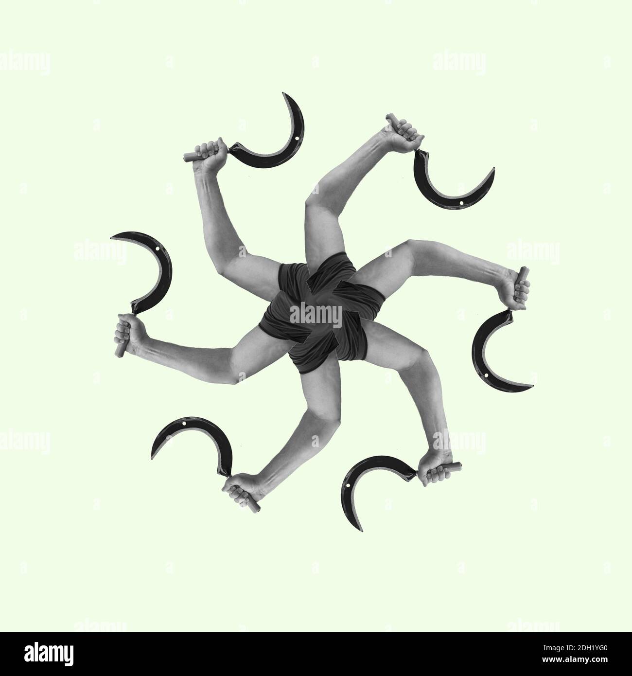 Hammer and sickle art collage Stock Photo - Alamy