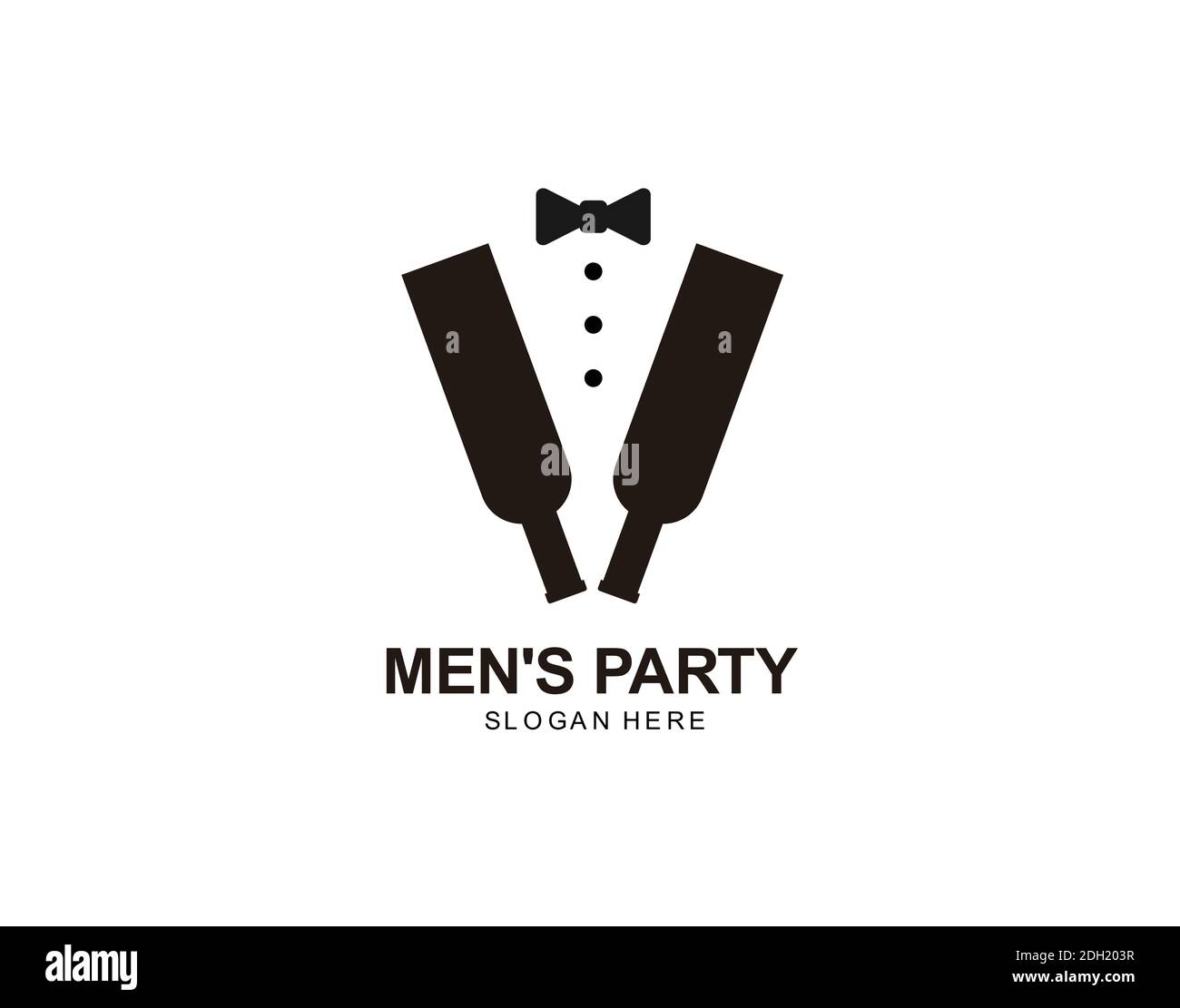 Wedding champagne bottle wine Stock Vector Images - Alamy