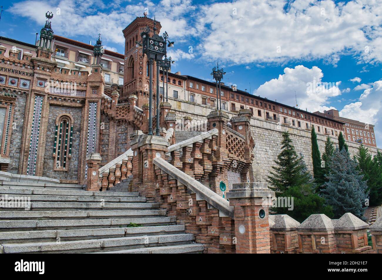 The monumental and magnificent staircase in Teruel, Spain Stock Photo ...