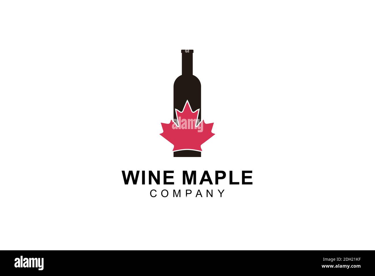 wine maple logo template design. symbol illustration Stock Vector Image ...