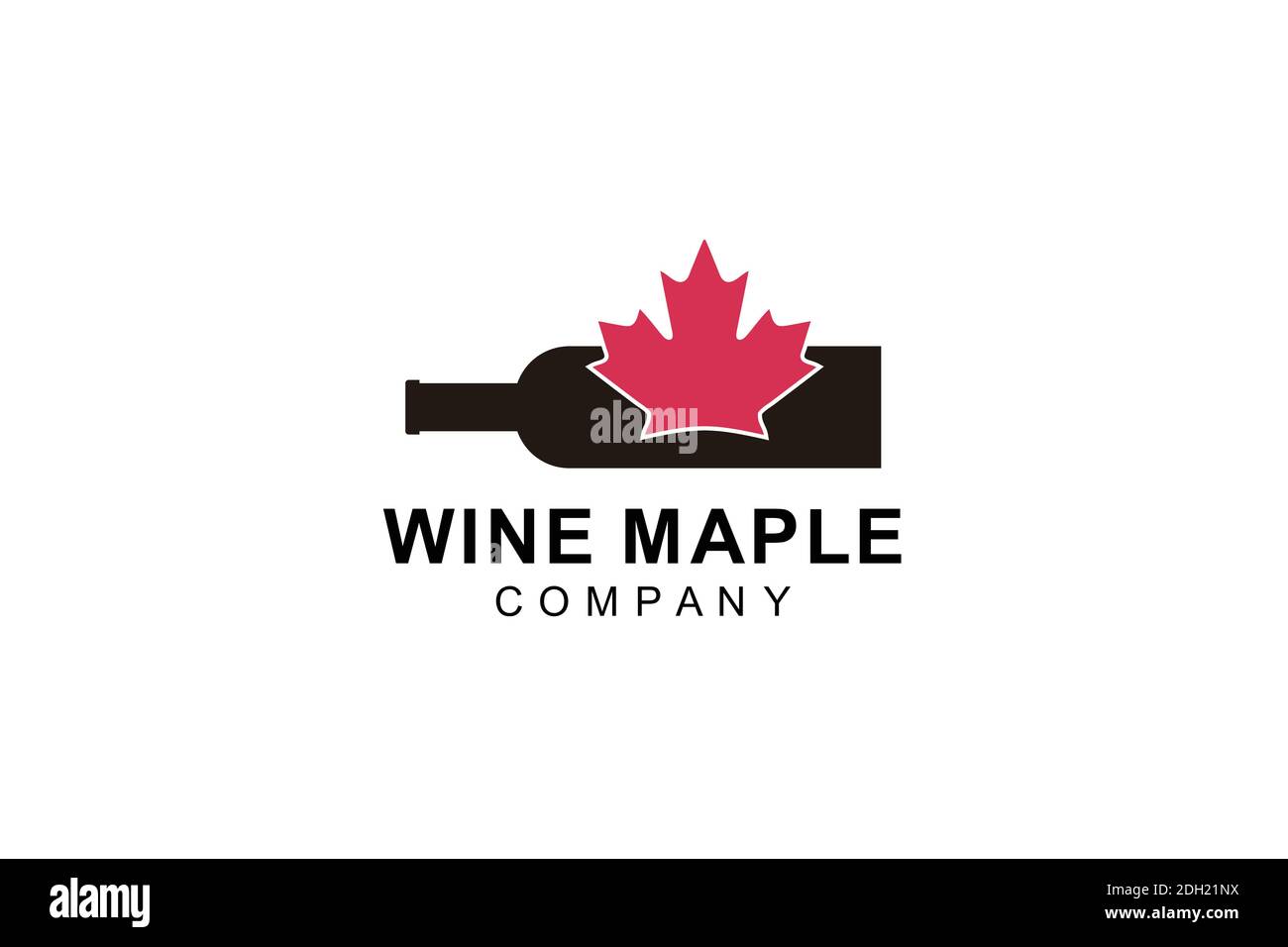 wine maple logo template design. symbol illustration Stock Vector Image ...