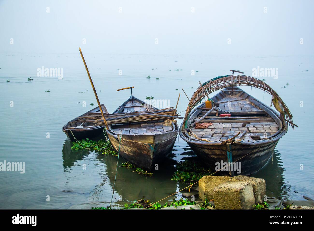 A boat station in the riverbank, I captured this image from Chandpur ...