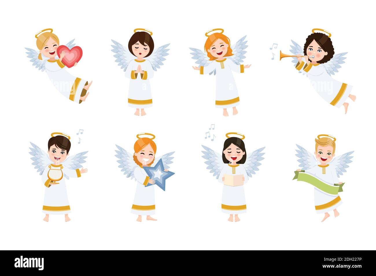 Eight angels Stock Vector Images - Alamy