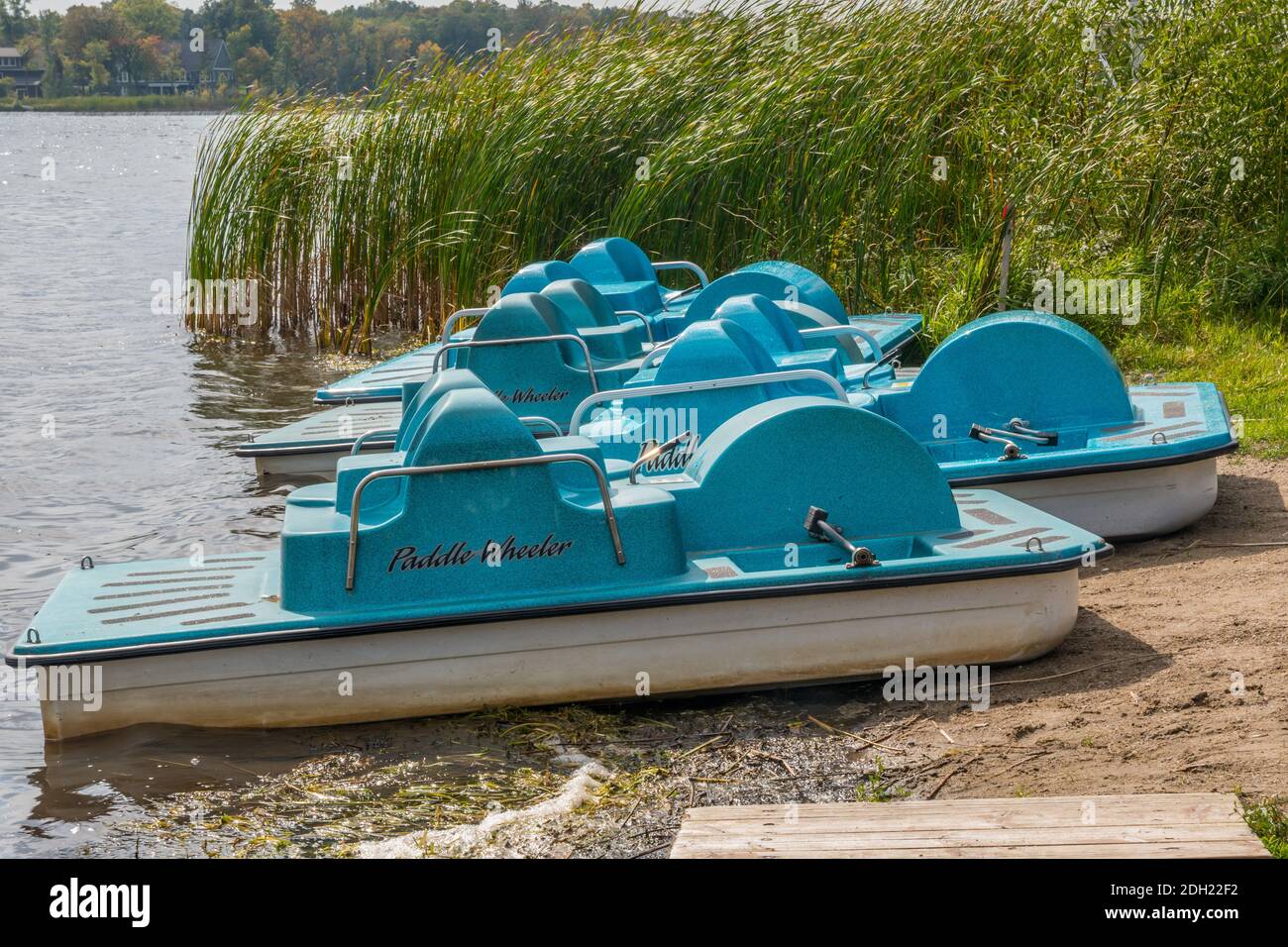 A two seater blue paddle boat in Alexandria, Minnesota Stock Photo - Alamy