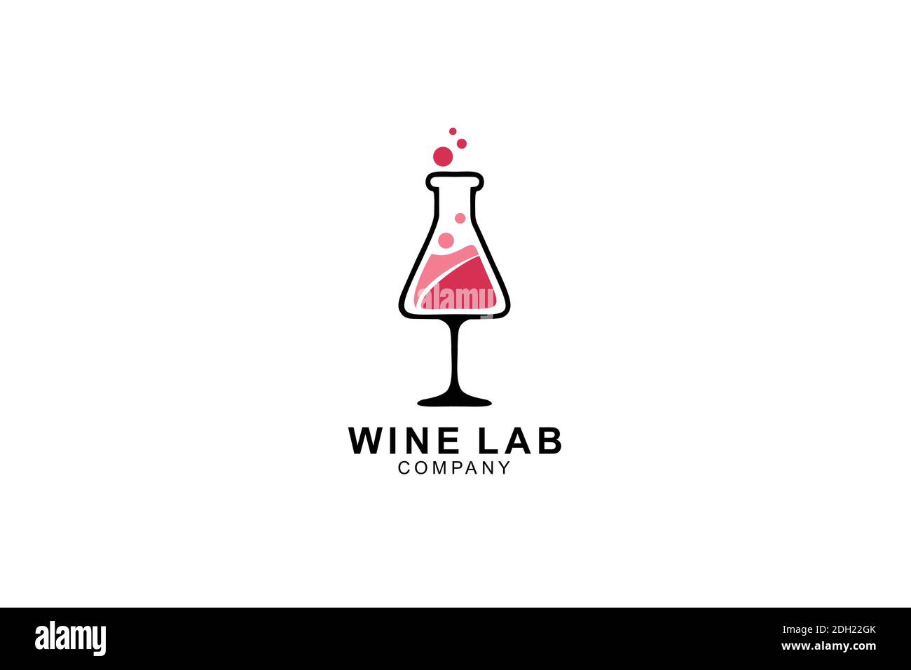 wine laboratory logo template design. symbol illustration Stock Vector ...