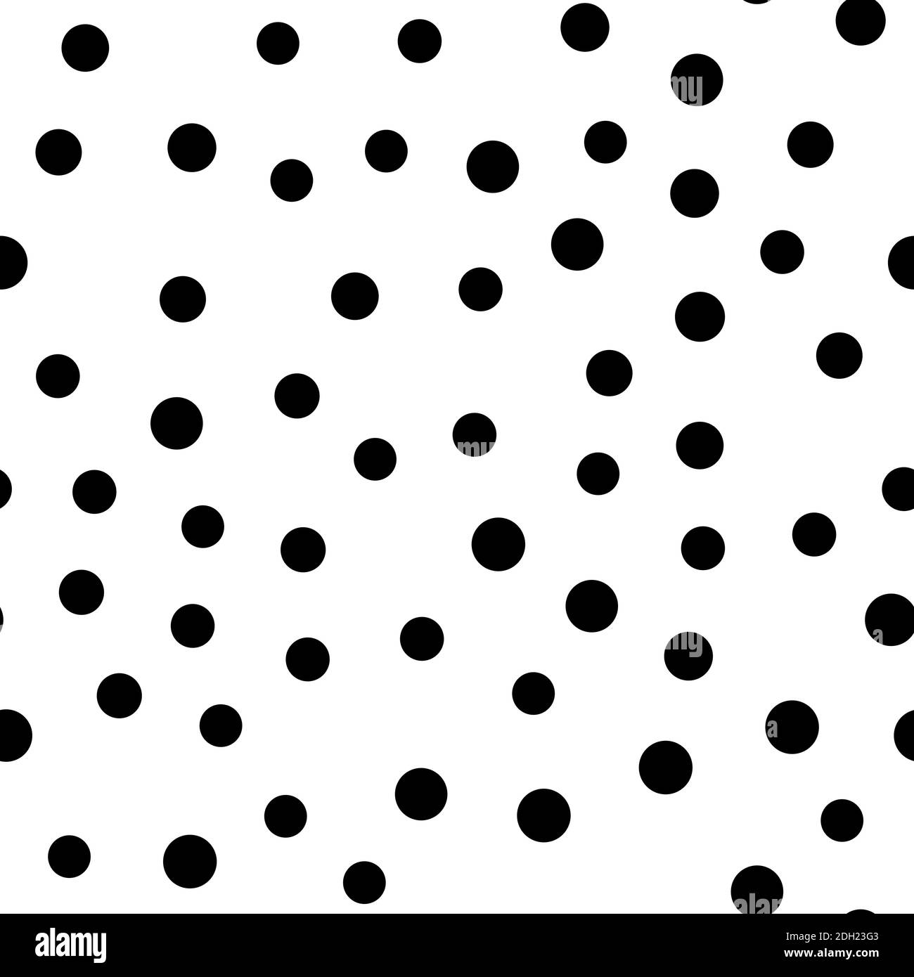 Random dotted seamless pattern. Simple geometric background in black ...