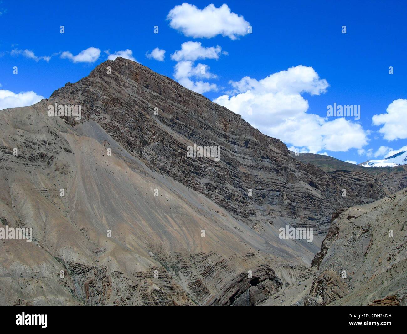 Alpine background while trekking the Spiti valley region in the ...