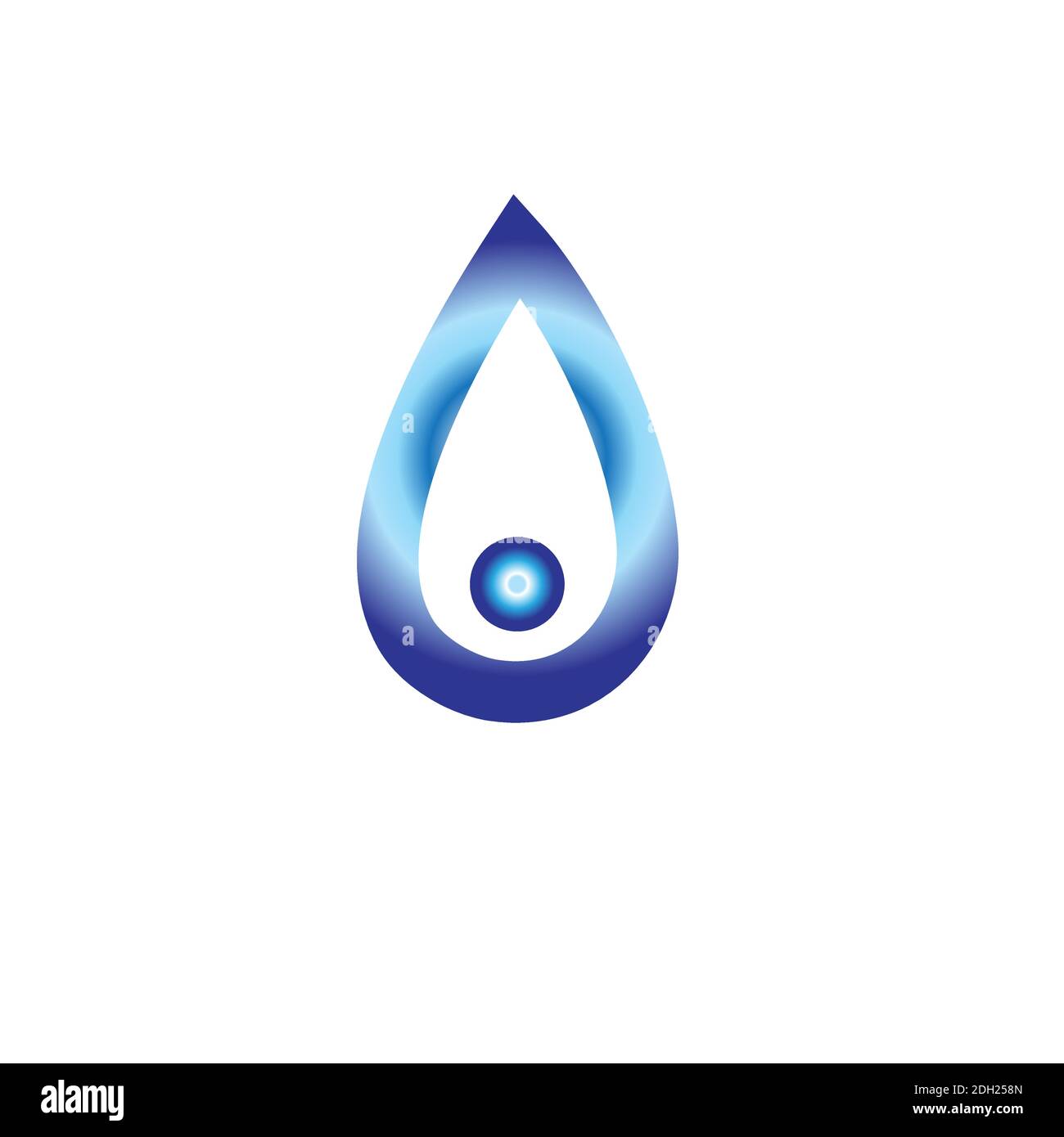 Vector water drop icon on a white background. Example of a water drop ...