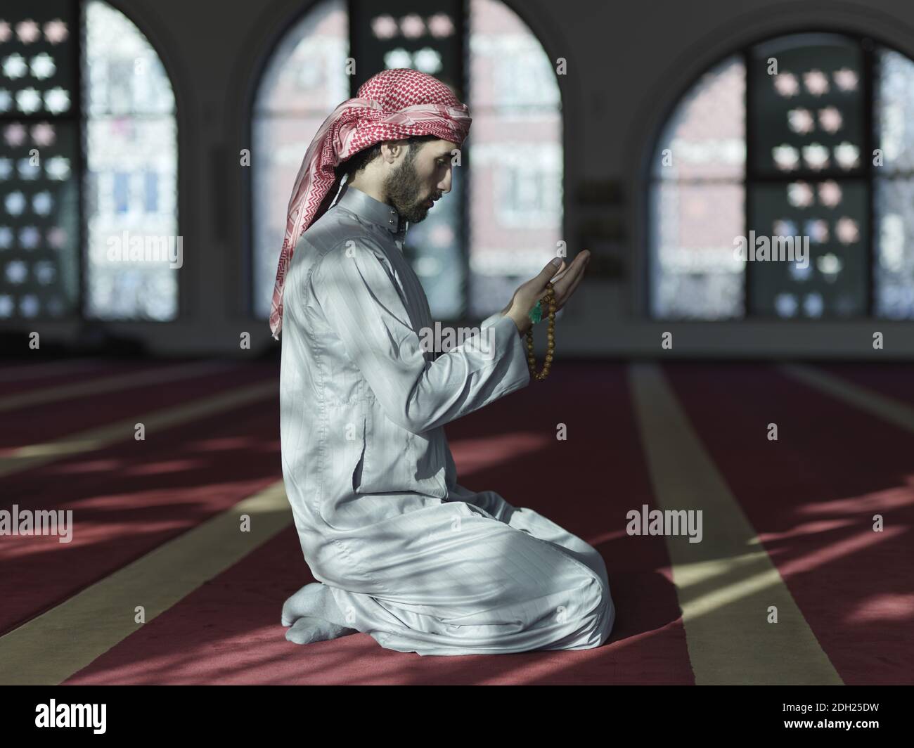Muslim prayer inside the mosque Stock Photo - Alamy
