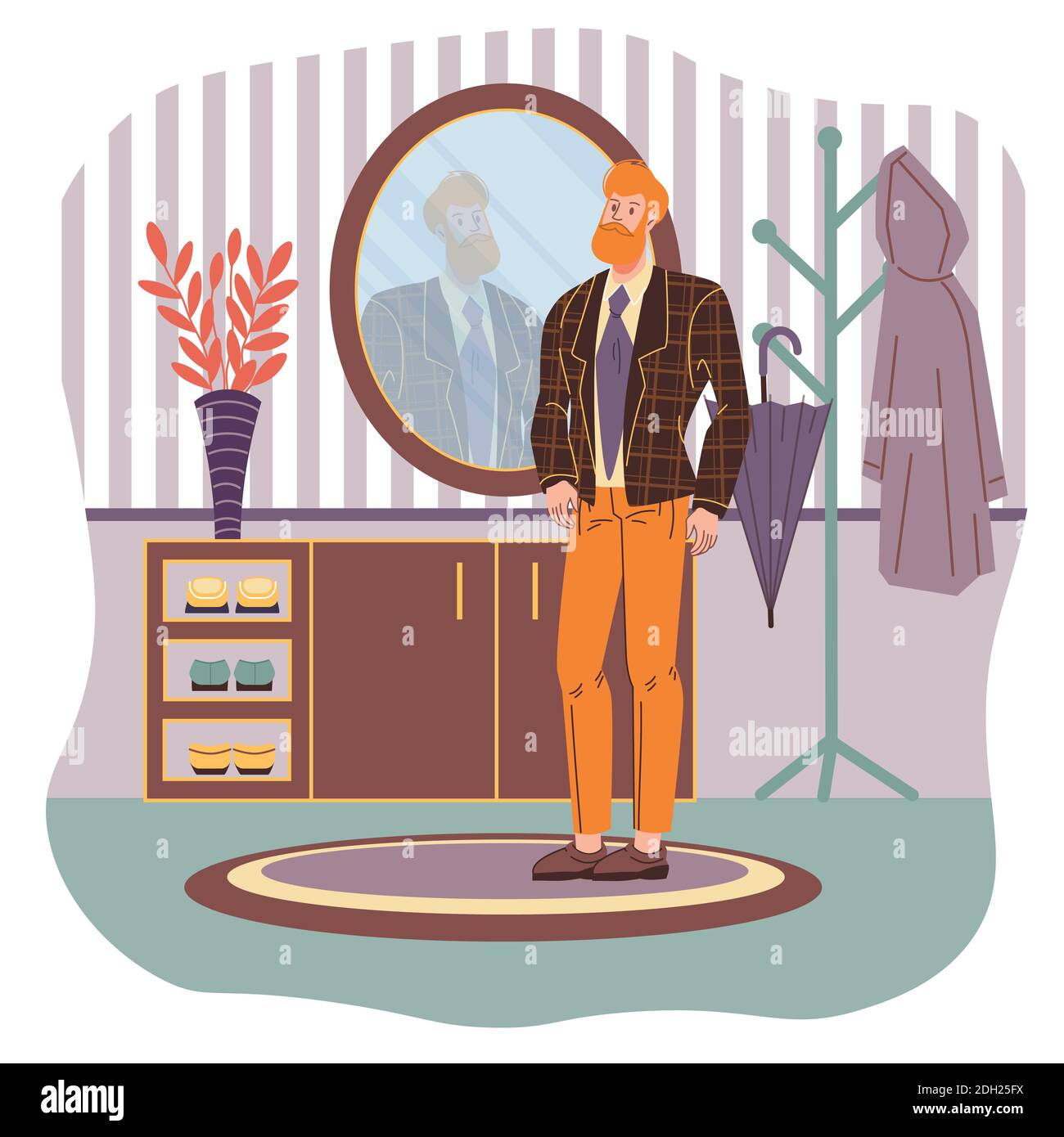 Flat cartoon character vector illustration concept Stock Vector Image ...